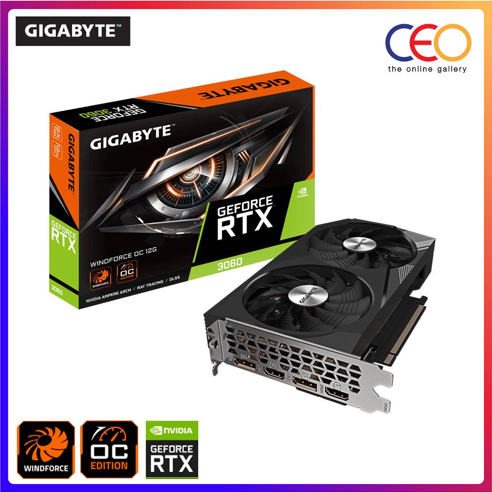 Gigabyte Geforce RTX 3060 WINDFORCE OC 12G GV-N3060WF2OC-12GD