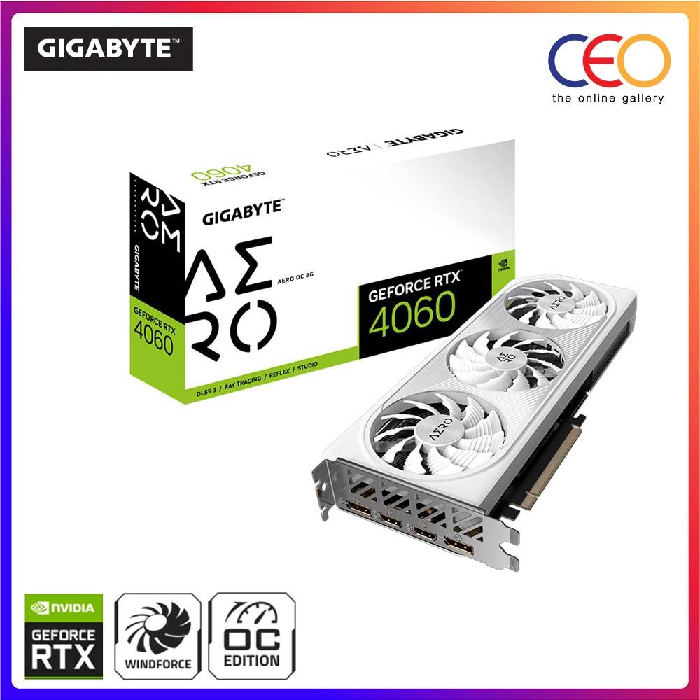 Gigabyte GeForce RTX 4060 AERO OC 8GB GDDR6 128bit Graphic Card