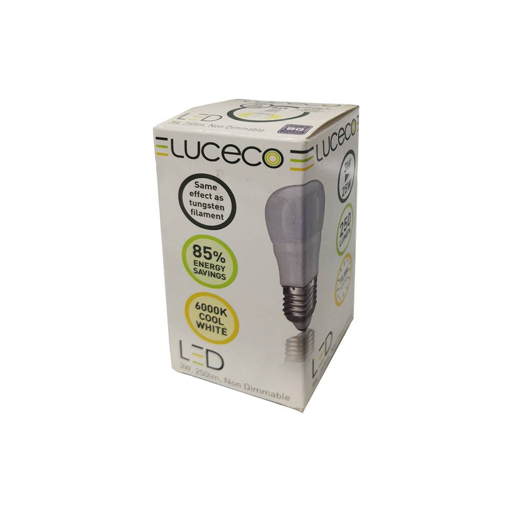 Luceco E27 Light Bulb B45 Mini Globe Frosted Lamps Non-Dimmable Cool ...