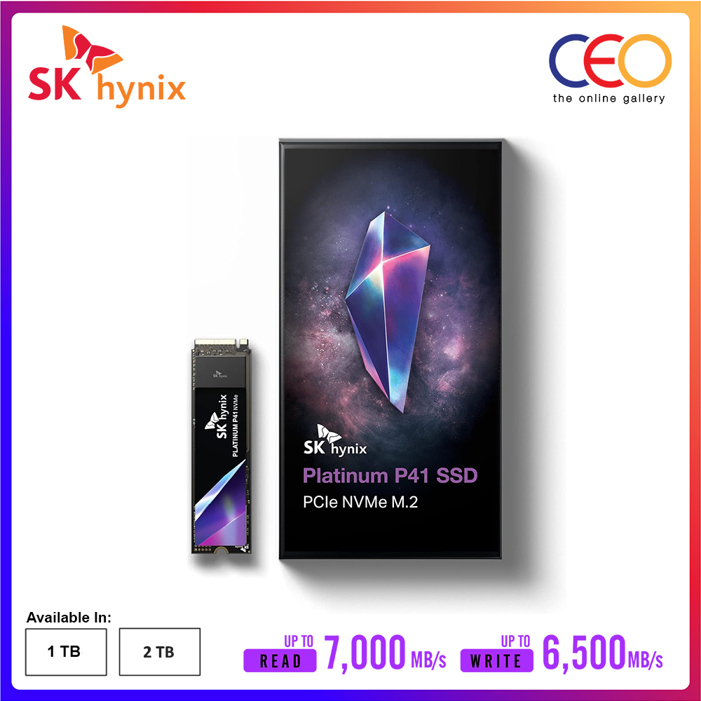 SK Hynix Platinum P41 PCIe NVMe Gen4 M.2 2280 Internal Gaming SSD Internal Solid State Drive ...